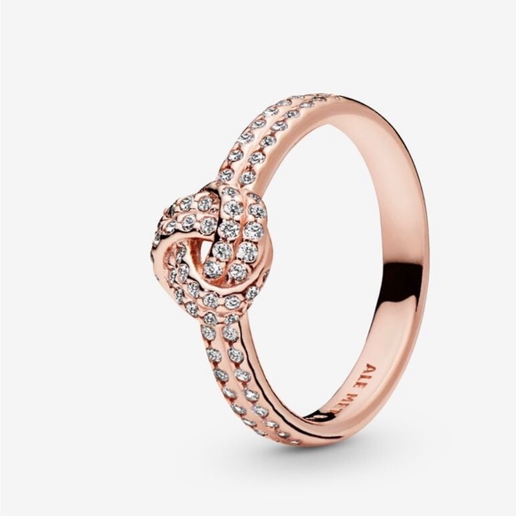 Pandora | Jewelry | Pandora Sparkling Love Knot Rose Gold New | Poshmark